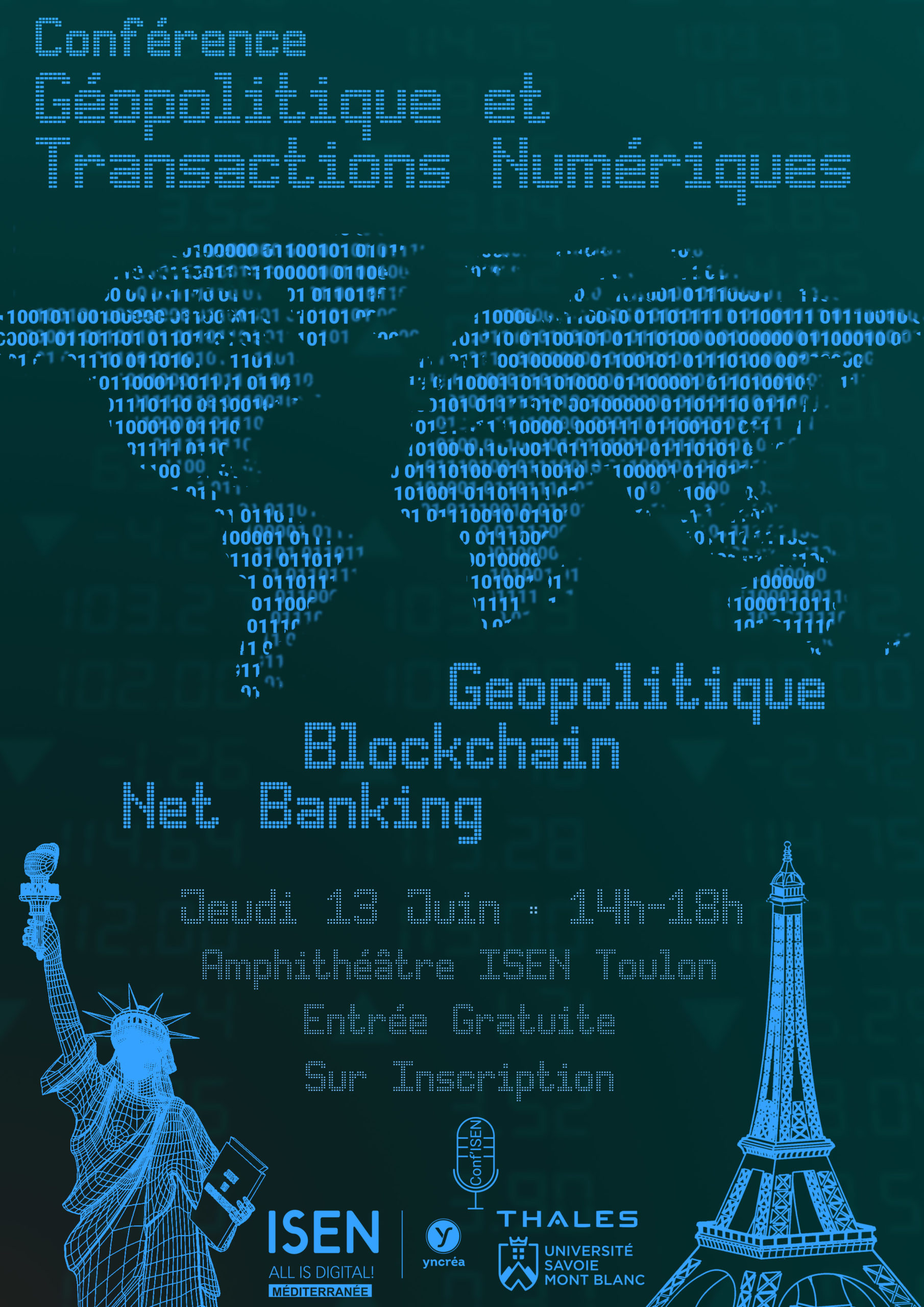 Geopolitics and Numeric Transactions Conference Poster – Oussama AMEUR